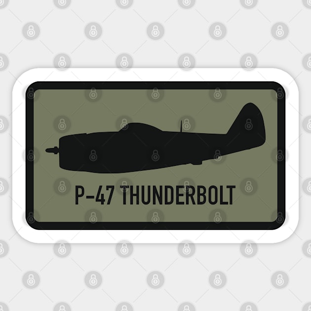 P-47 Thunderbolt - Ww2 P47 Thunderbolt Patch - Sticker | TeePublic